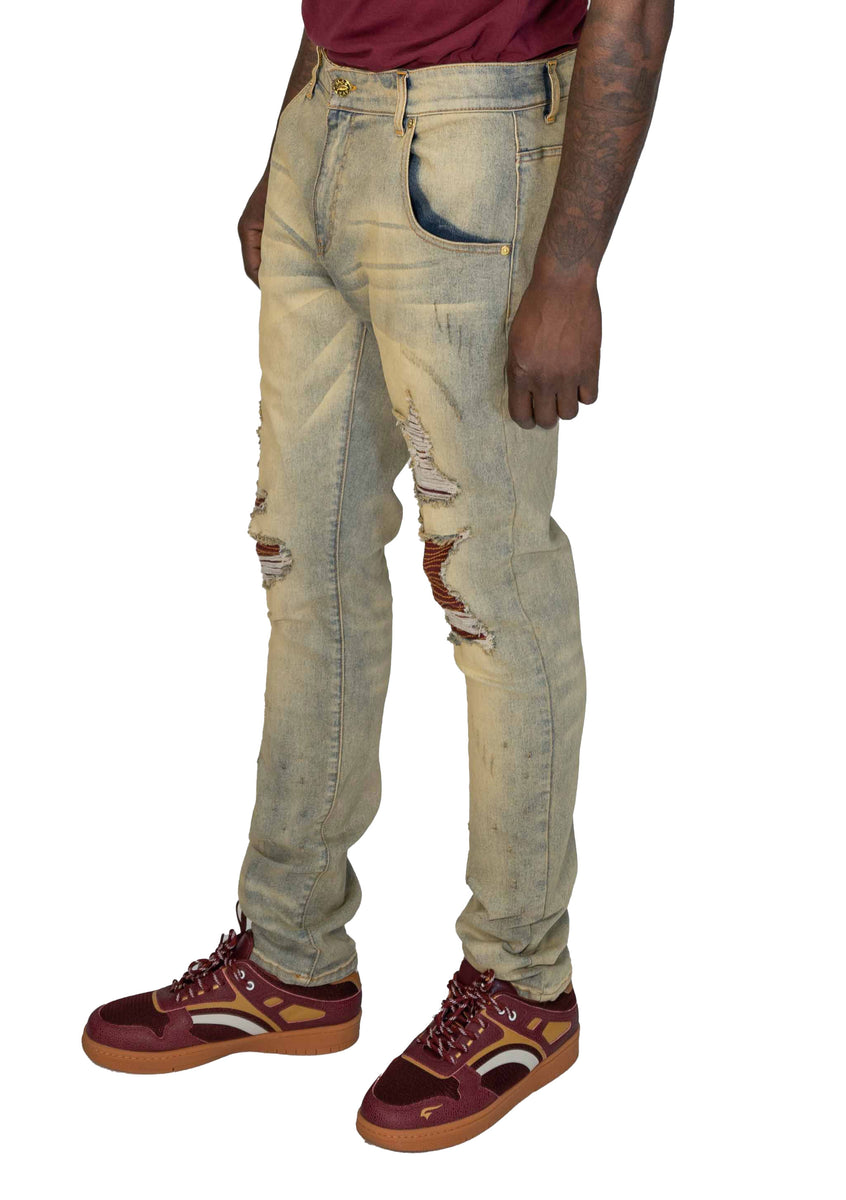 Vintage Sand Denim Jeans | Blac Leaf